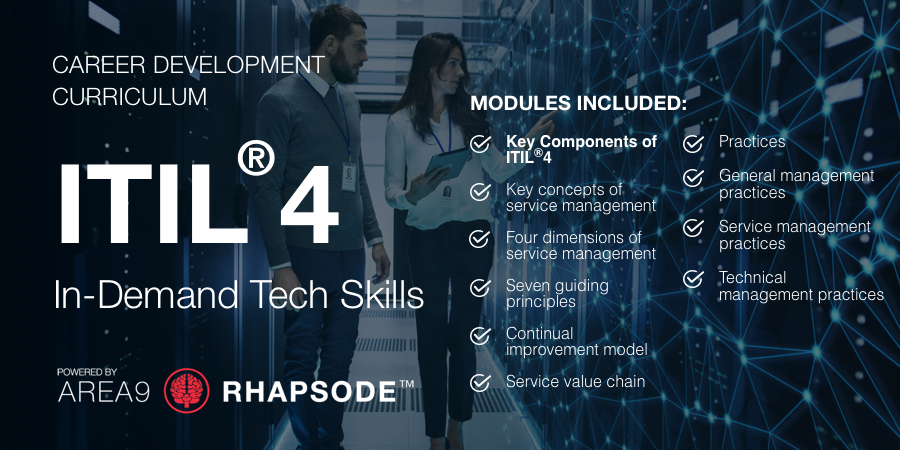 ITIL® 4: Skillsoft Adaptive Courseware Powered by Area9 Rhapsode
